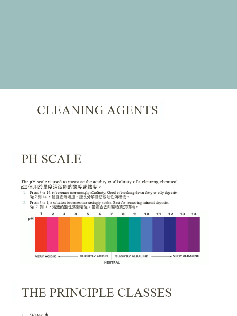Cleaning Agents | PDF | Detergent | Bleach