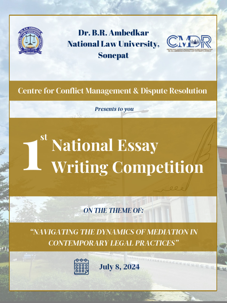 1st National Essay Writing Competition CCMDR G | PDF | Mediation ...