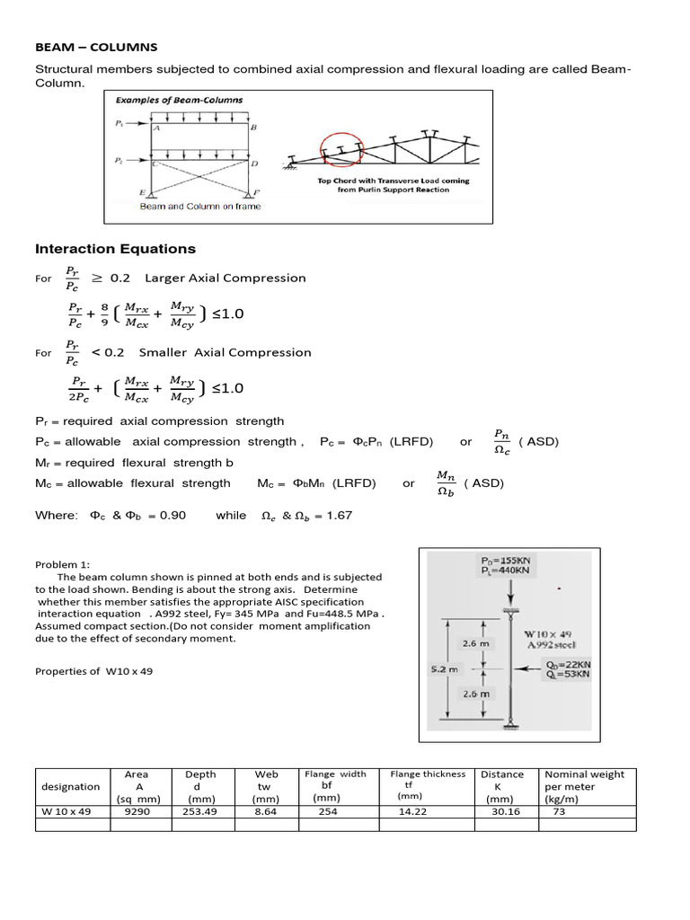 7. Beam Column | Download Free PDF | Structural Engineering 7. Beam Column | Download Free PDF | Structural Engineering