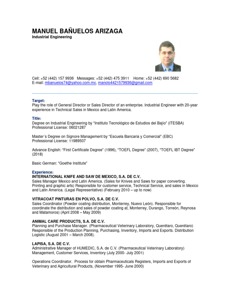 Curriculum Vitae (English) | PDF | Latin America