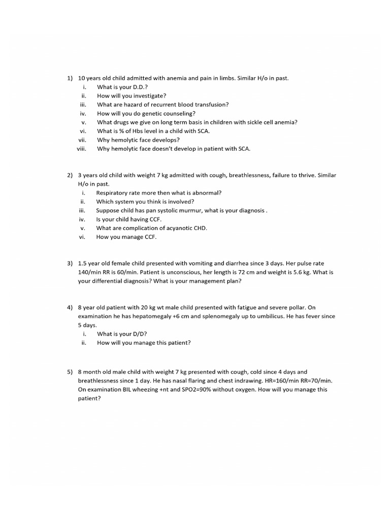 Pediatrics Cases | PDF