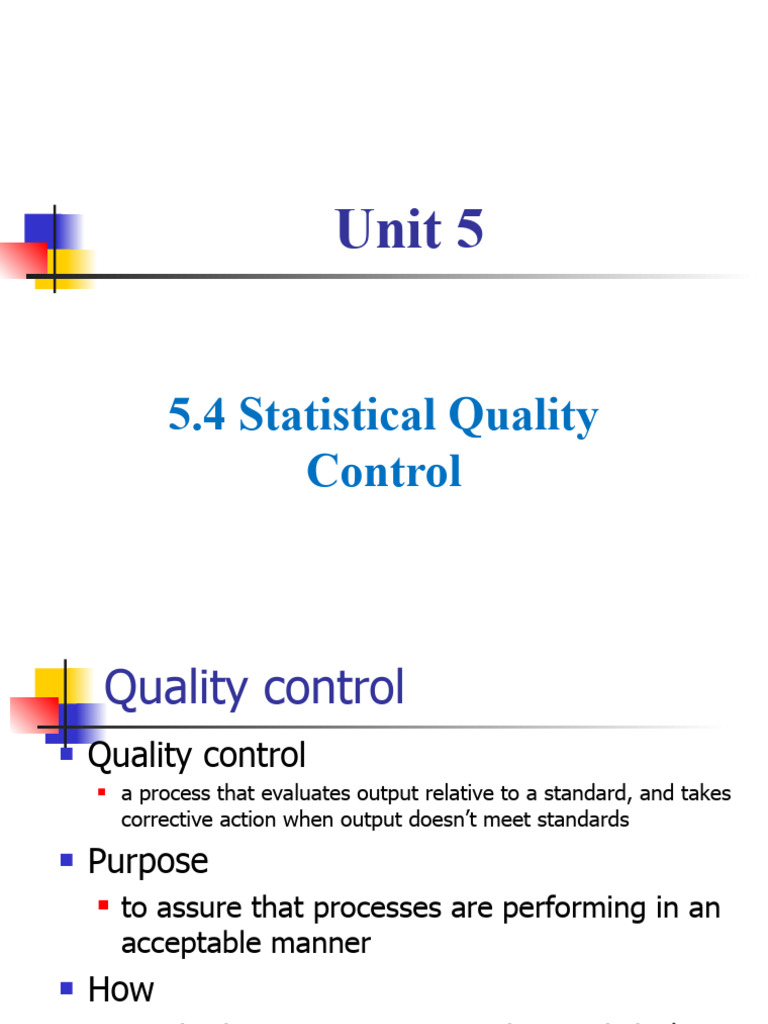 Statistical Quality Control | PDF | Probability Distribution | Statistics