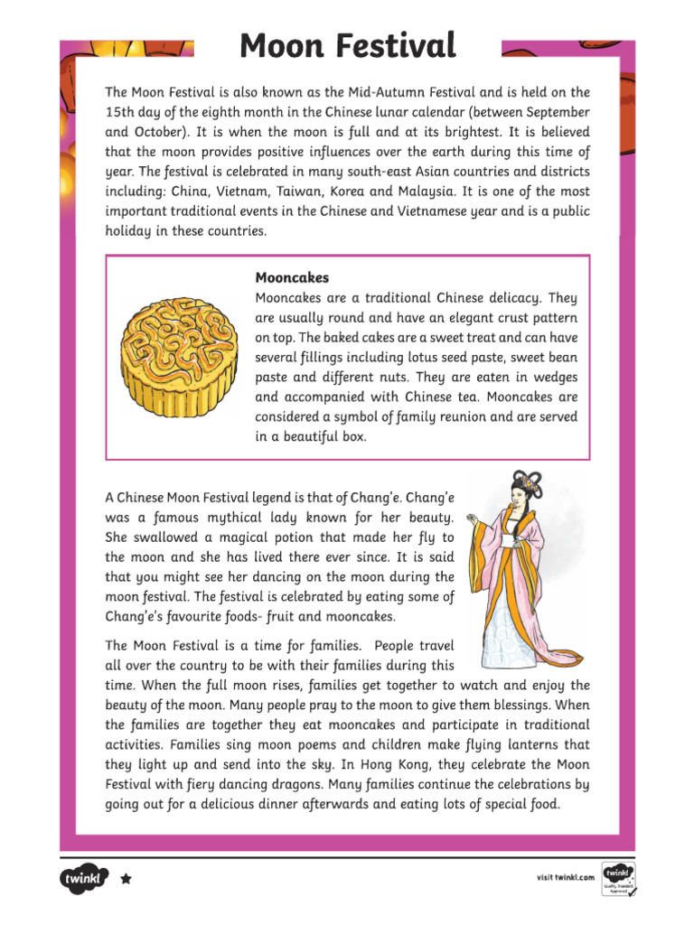 MOON FESTIVAL - HANDOUT - TEENS | PDF