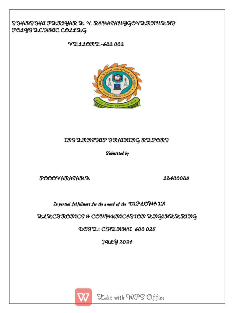 INTERNSHIIiP report format | Download Free PDF | Hand Washing | Sanitation