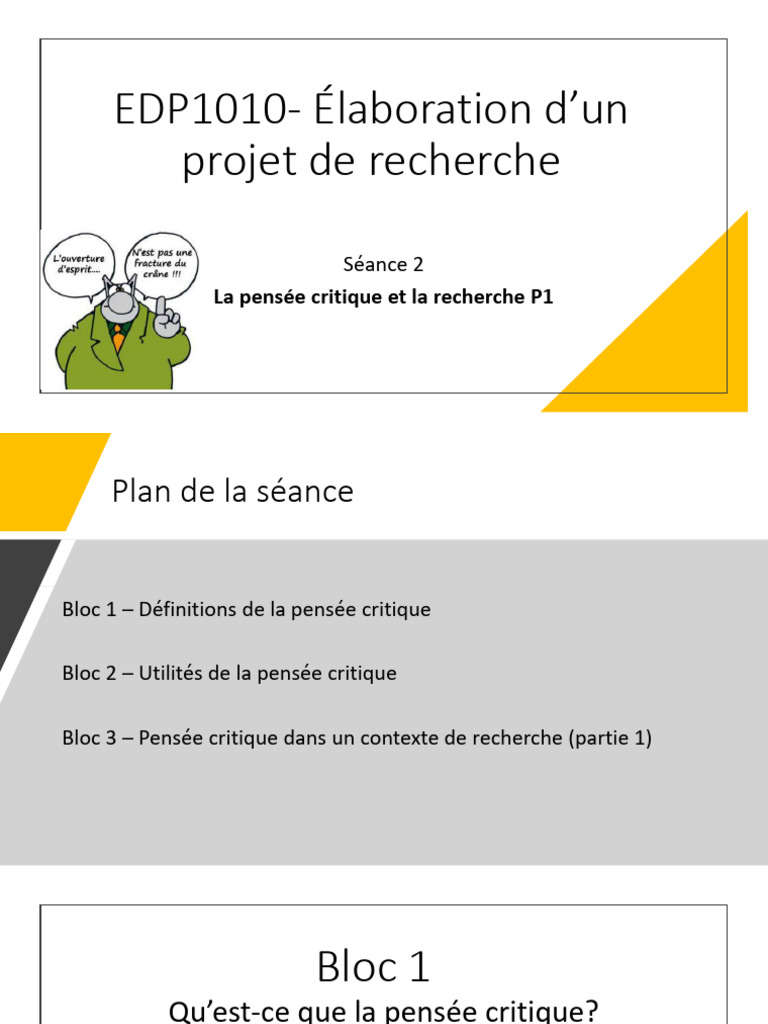 Pensée critique et recherche : enjeux clés | PDF | Pensée critique ...