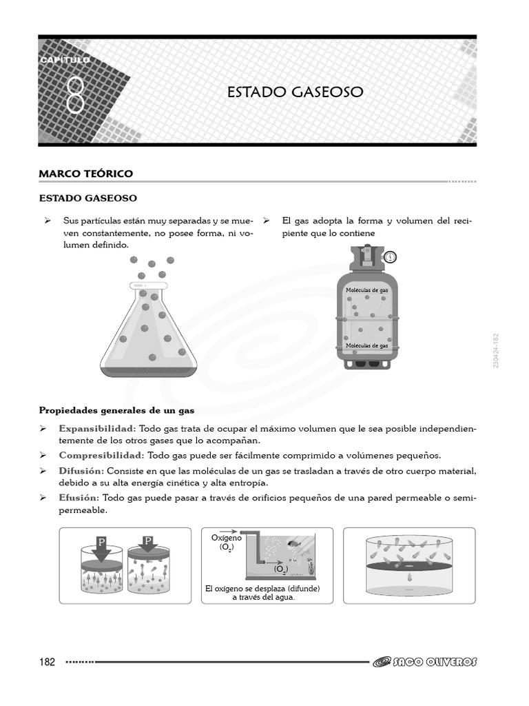 7 - Quim - 5° PRE - Cap8 - 2024 | PDF | Gases | Mecánica estadística