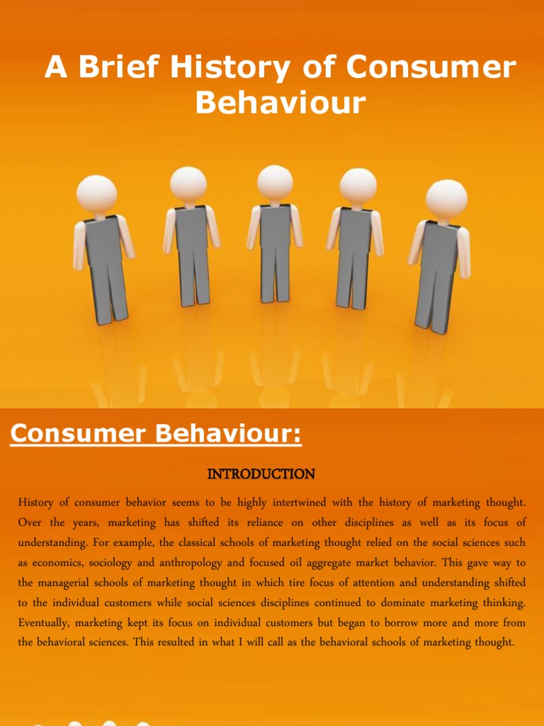 A Brief History of Consumer Behaviour | Consumer Behaviour | Marketing