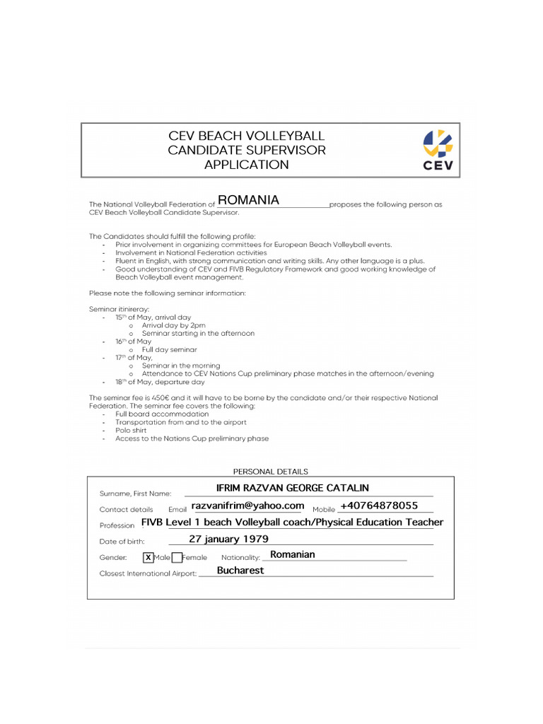 Supervisor Form | PDF