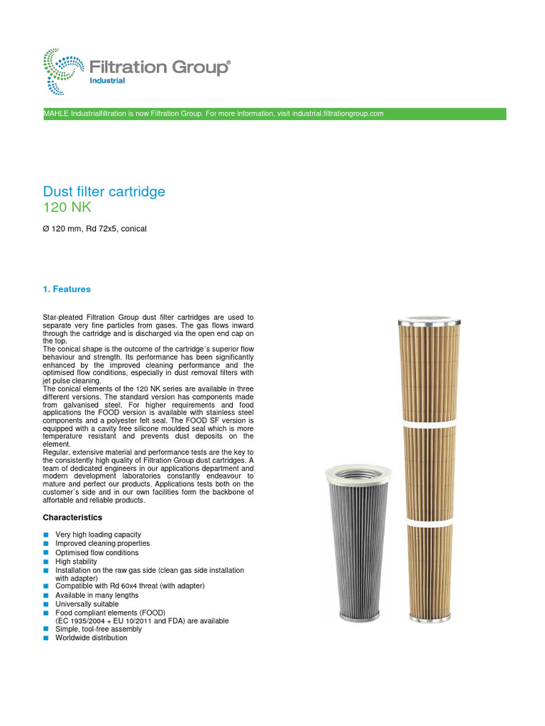 Thread Filter Cartridge Dia 120 MM | PDF | Filtration | Titanium