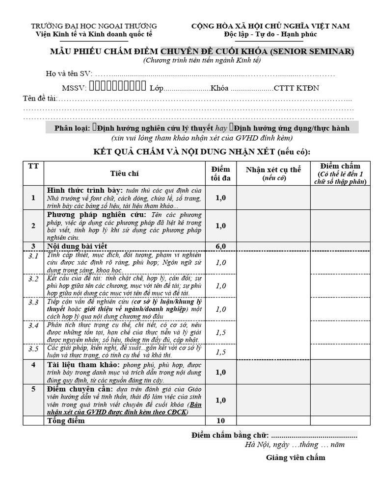 Phieu Cham CDCK | PDF