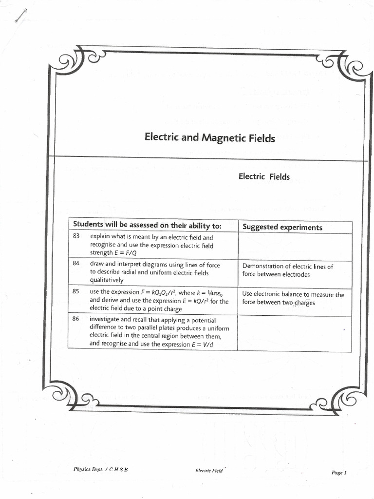 Electric Field | PDF