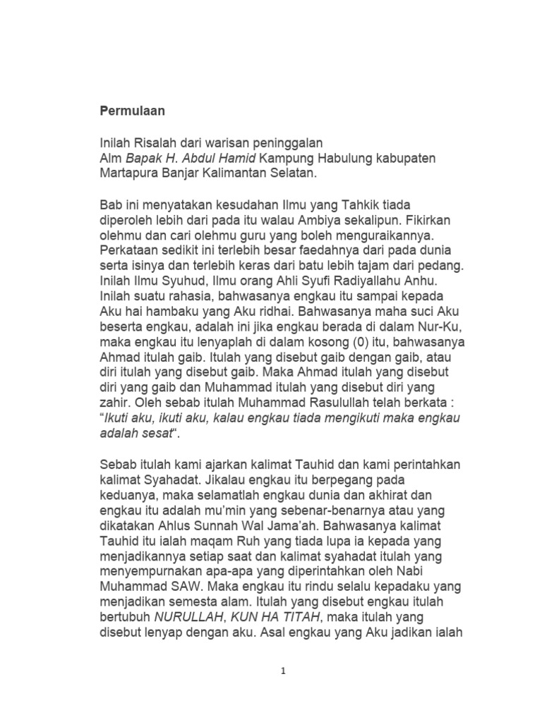 Kitab Babul Haq Barincong | PDF