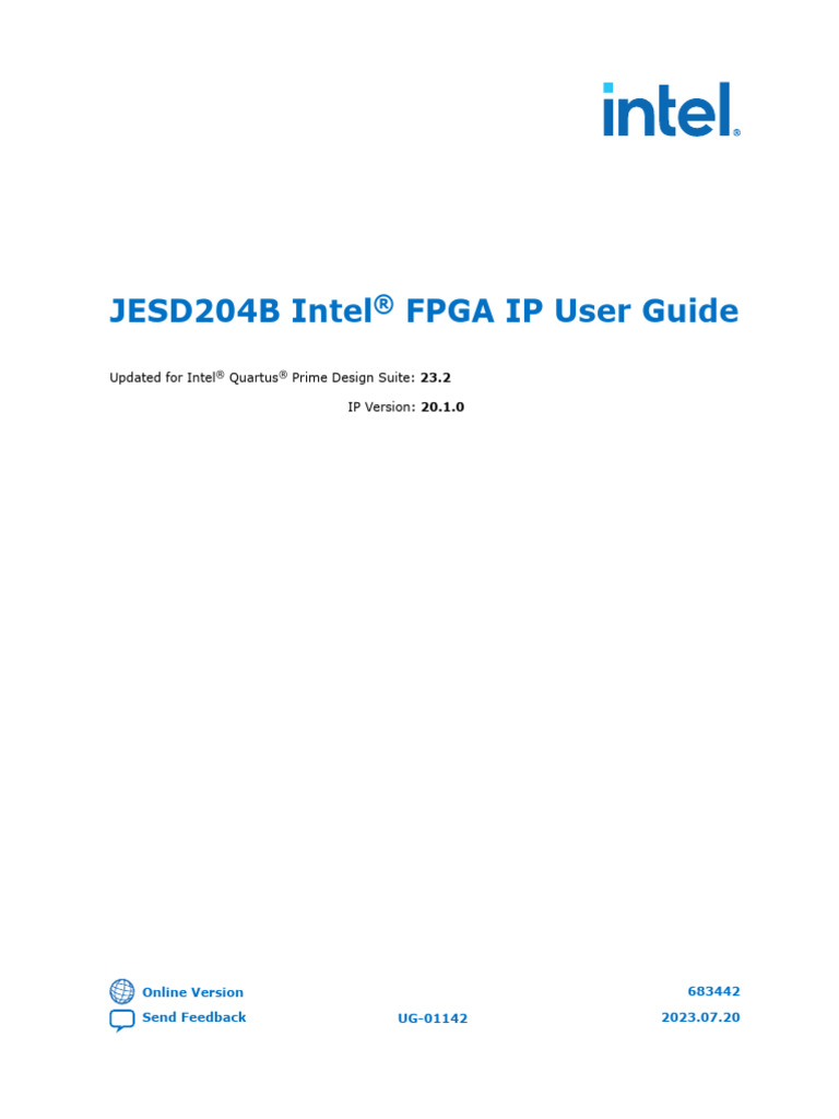 Ug - Jesd204b 683442 782339 | PDF | Field Programmable Gate Array | Internet Protocols