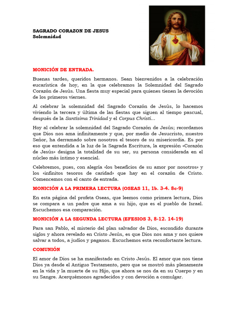 SAGRADO CORAZON DE JESUS Yo Confio en Ti | PDF | eucaristía | Oración
