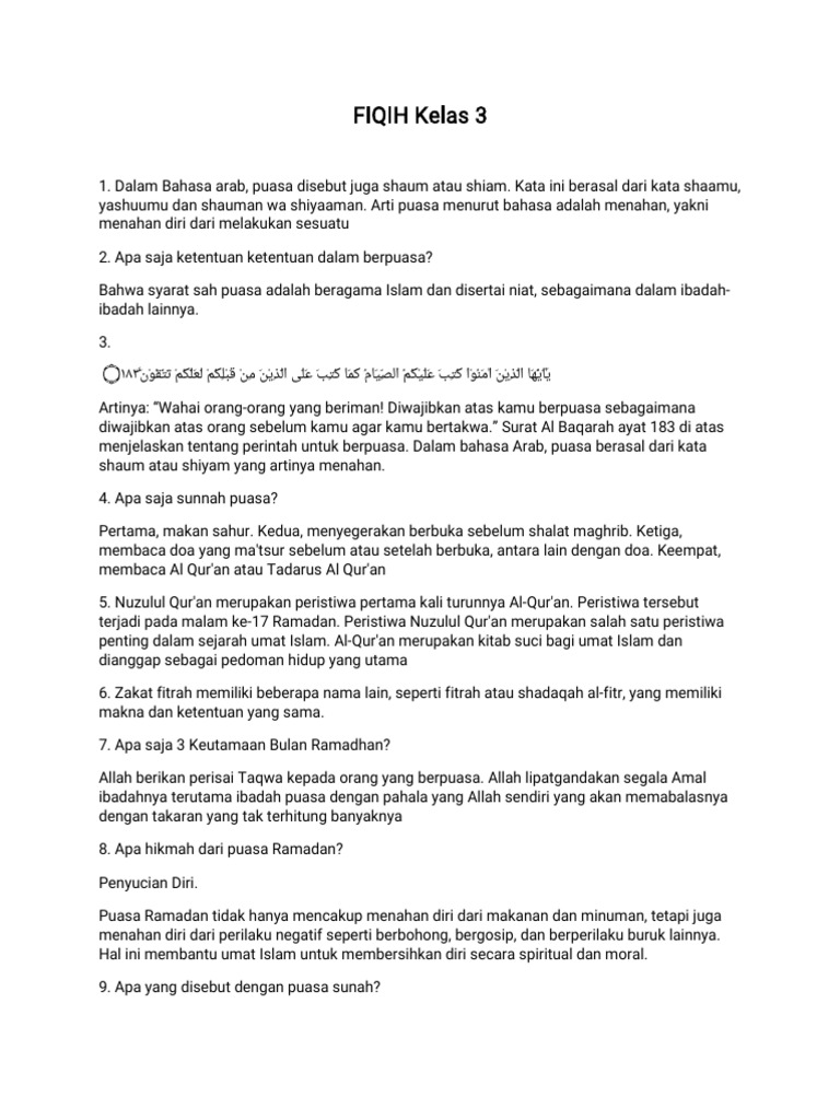 Fiqih Kelas 3-Wps Office | PDF