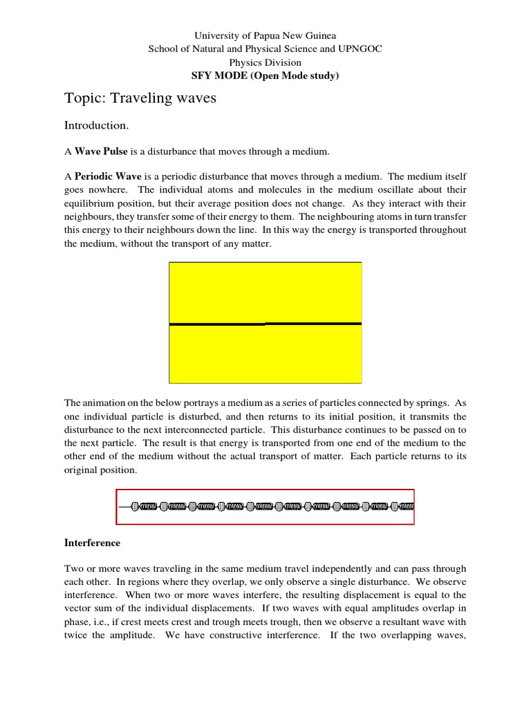 Waves and Vibrations Notes 2-1 | PDF | Waves | Physical Phenomena