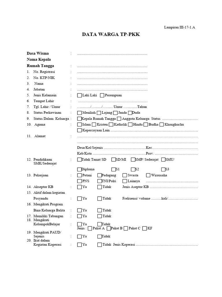 Lampiran 17 Entry-Data-Warga | PDF