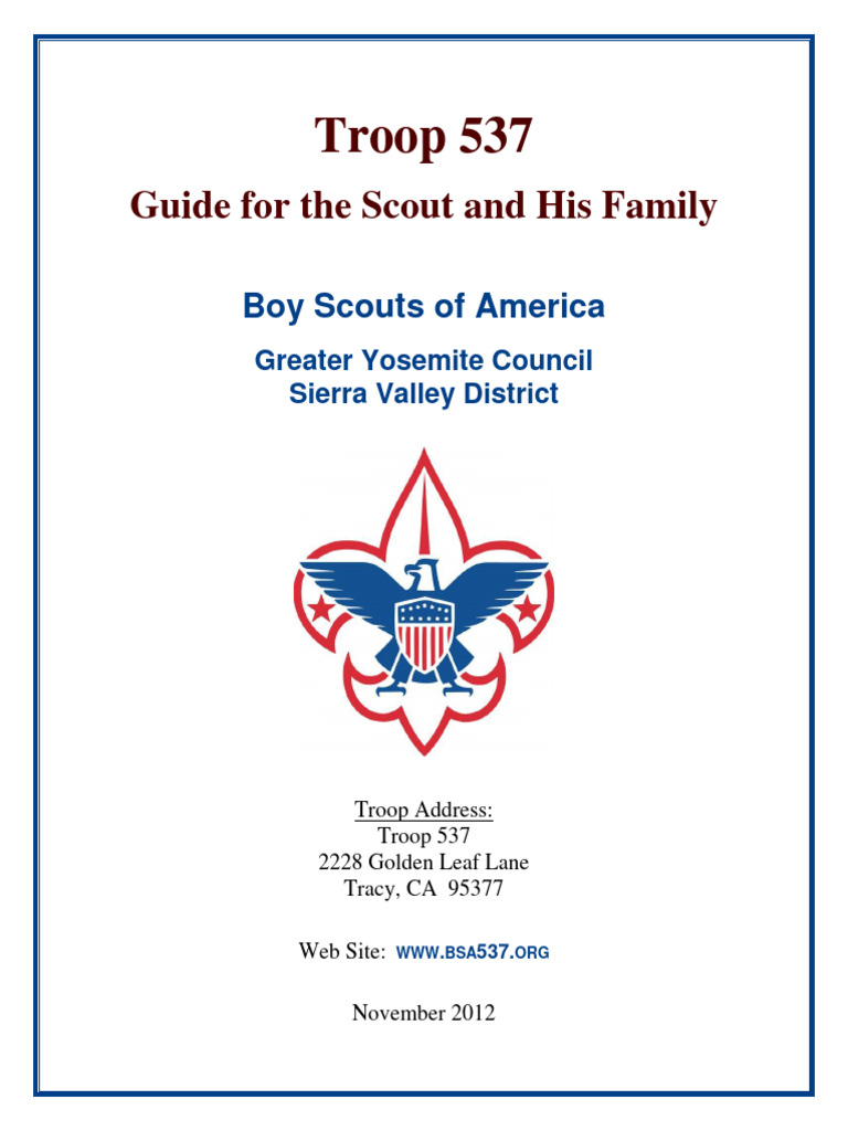 Troop 537 Guide | PDF | Boy Scouts Of America | Scouting