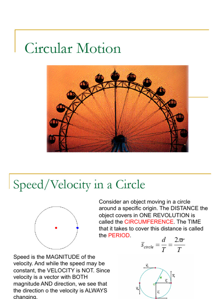 L10 Ext Physics 1A Circular Motion-1 | PDF | Acceleration | Velocity