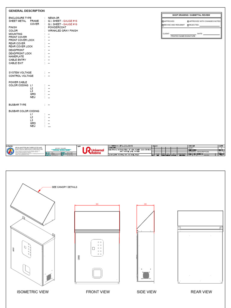 01-R0-Dcp1-Canopy Details | PDF | Manufactured Goods