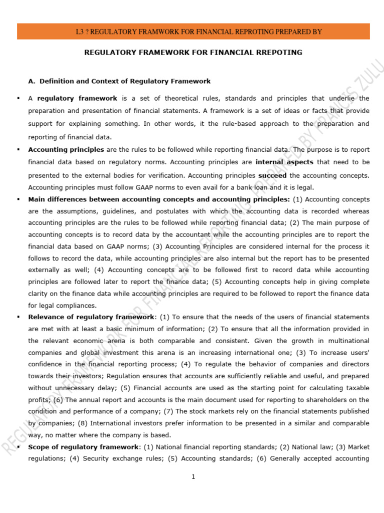 L3 - Regulatory Framework For Financial Reporting | PDF | International ...