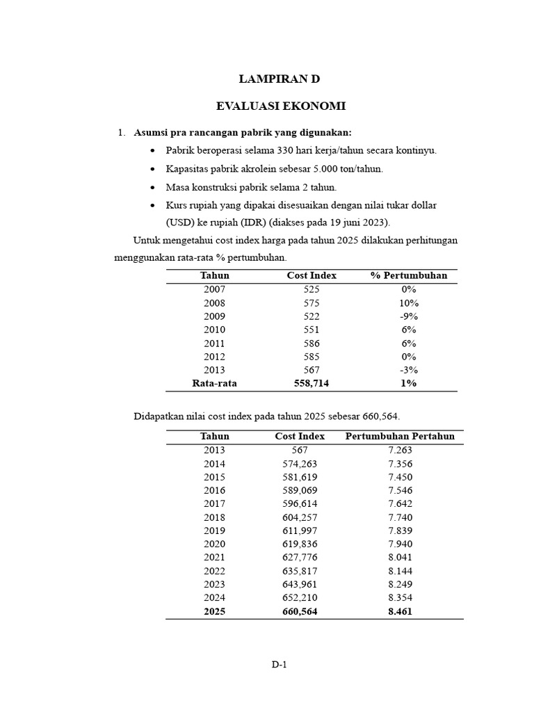 Lampiran D Ekonomi Teknik | PDF