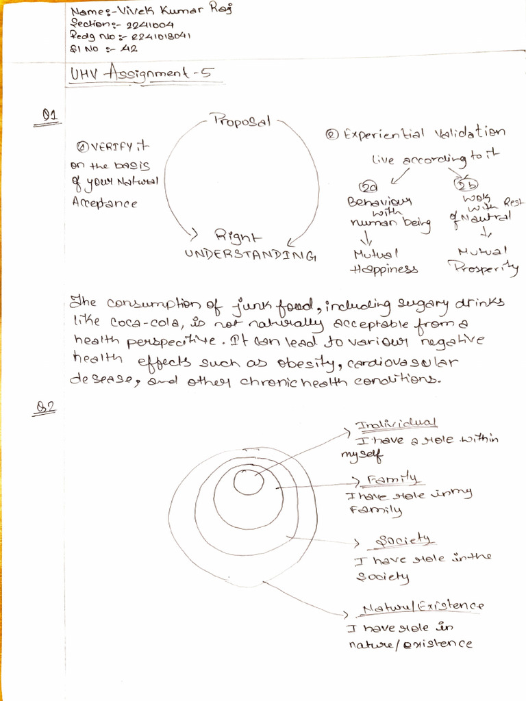 UHV - Assignment 5 (Vivek) | PDF