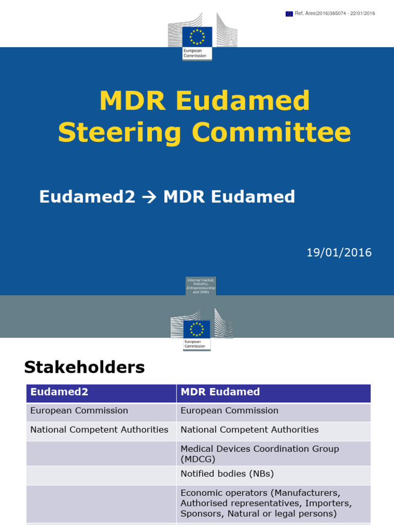 MDR Eudamed Database Overview | PDF | Computing | Information Technology