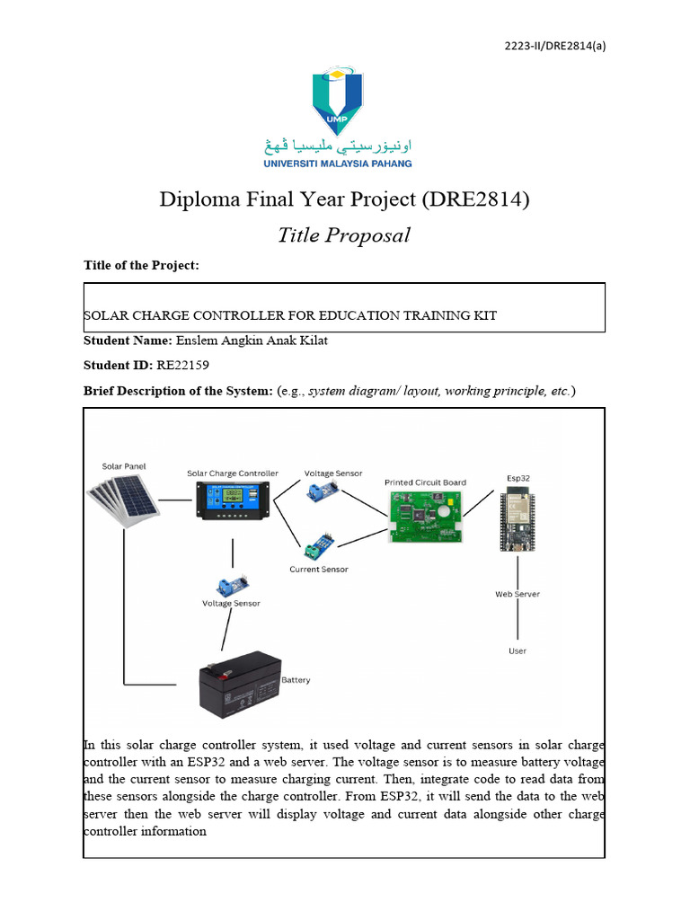 Diploma Final Year Project (DRE2814) : Title Proposal | PDF ...