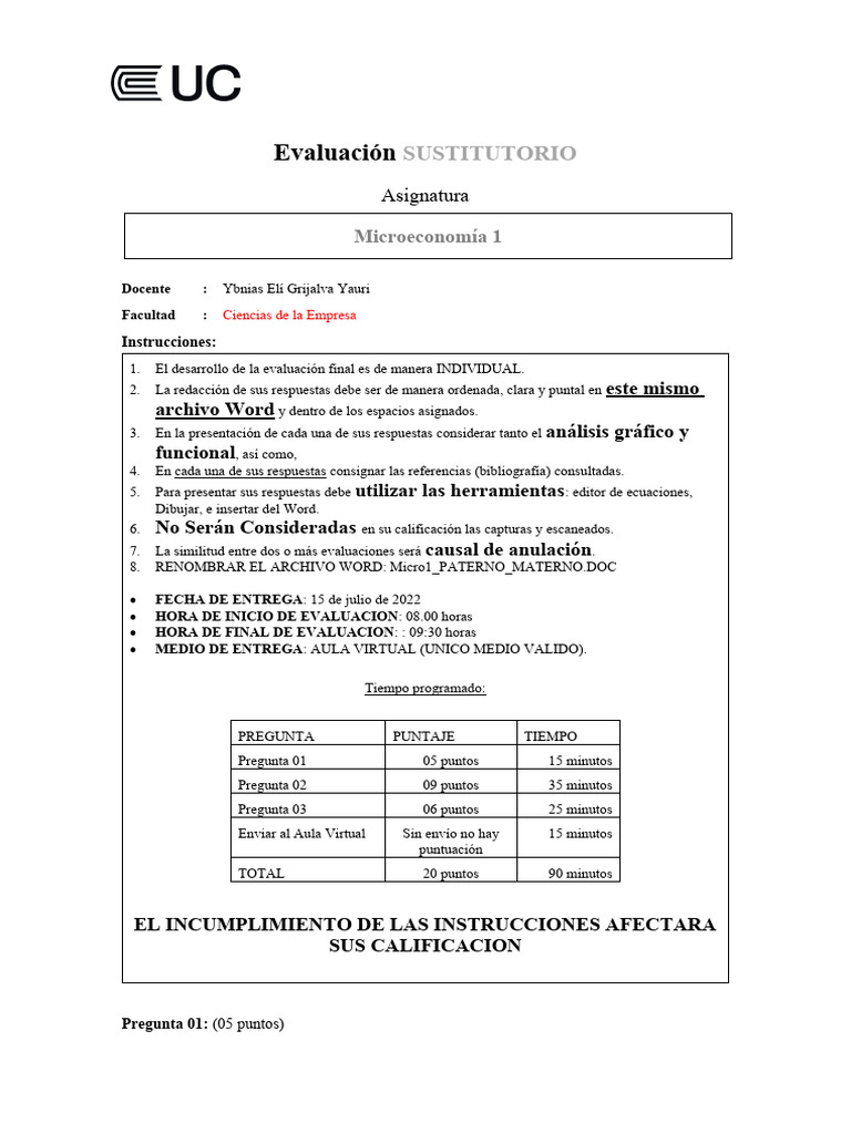 Micro1 SUSTITUTORIO | PDF | Microeconomía | Ciencias económicas