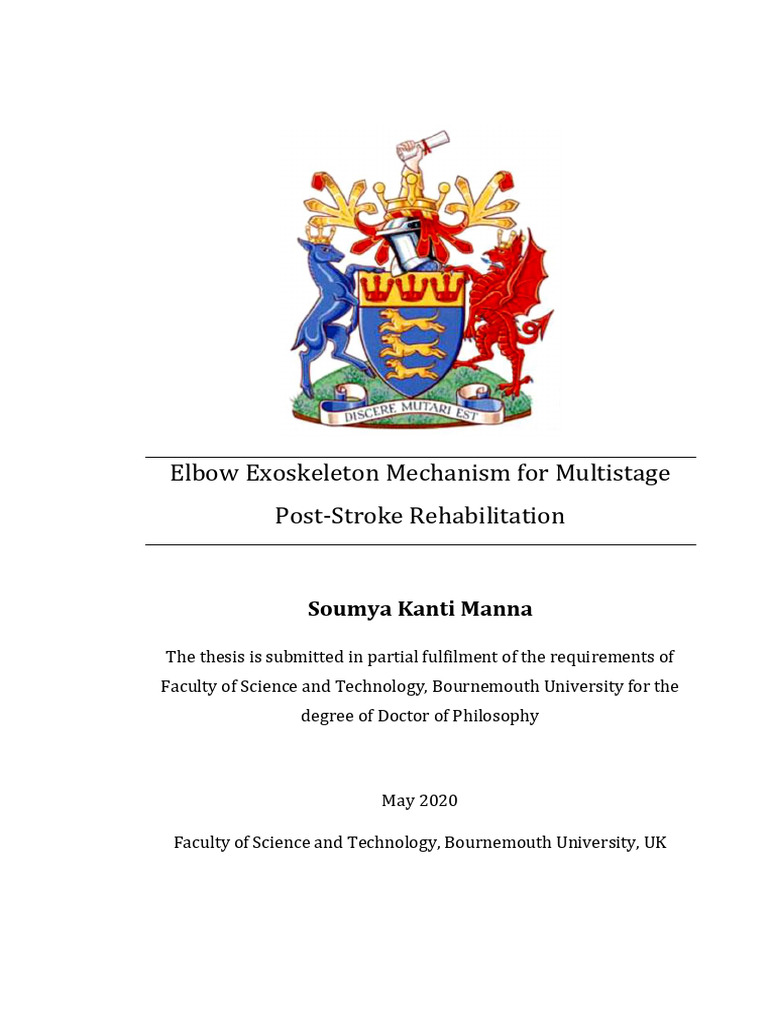 MANNA, Soumya Kanti Ph.D. 2020 | PDF | Physical Therapy | Force