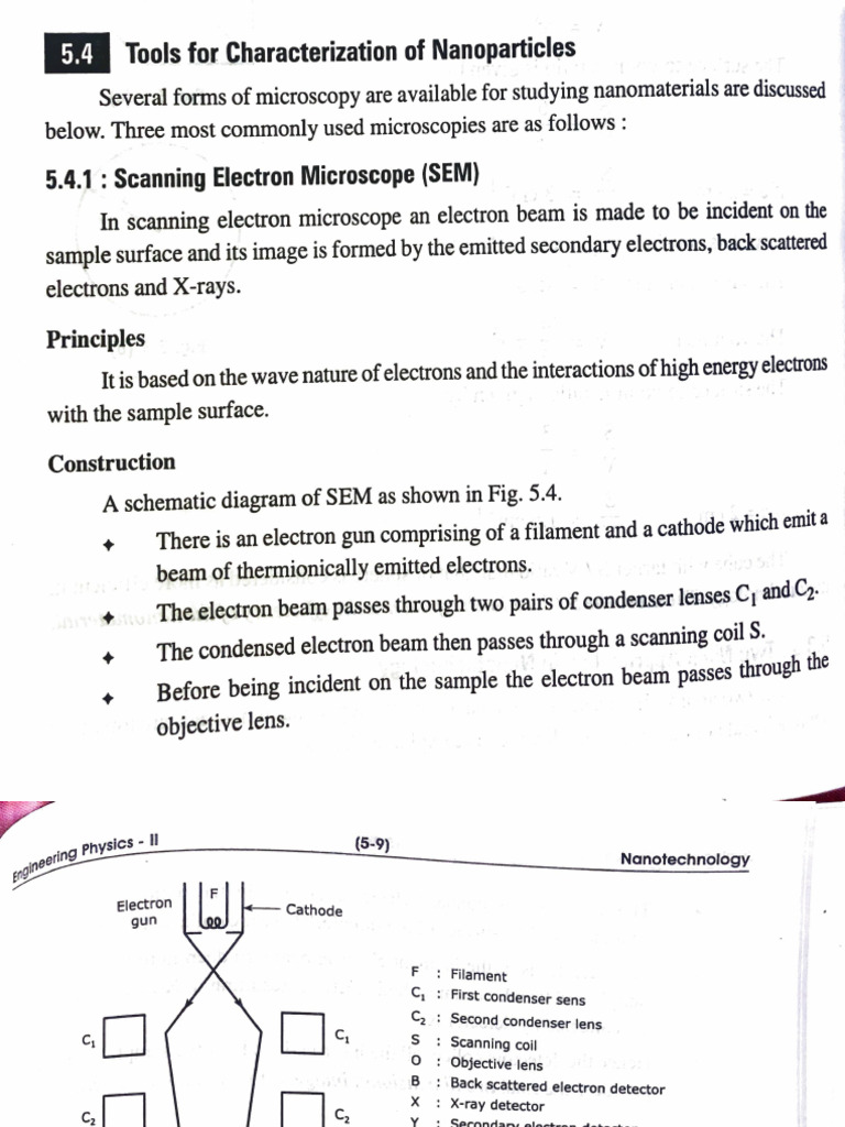 SEM: Construction and Working Principles | PDF | Scanning Electron ...
