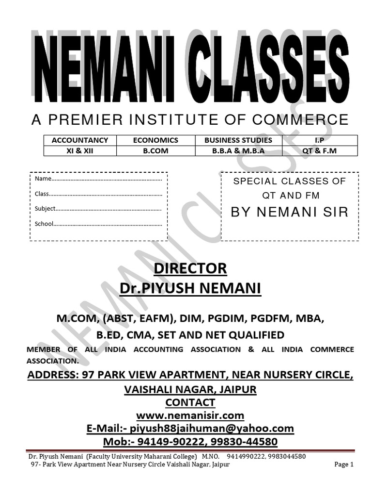 2_class Xi Notes Accounting | Download Free PDF | Expense | Invoice