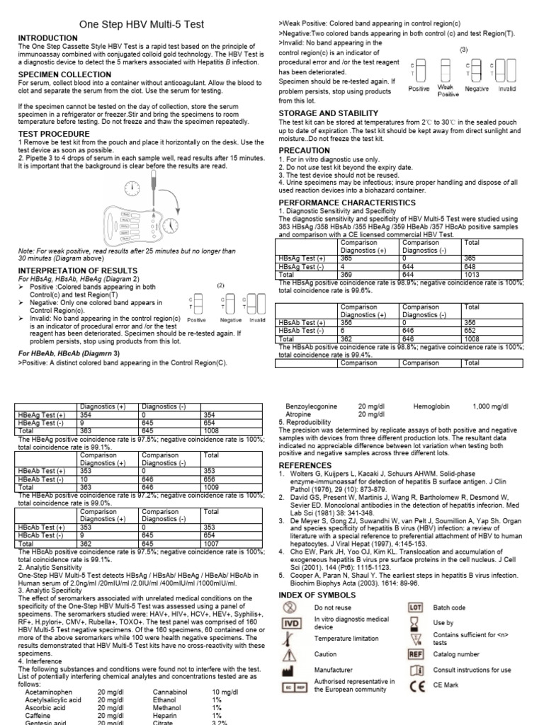 Inserto 038032 Virus Hepatitis b Hbv 260 | Download Free PDF ...