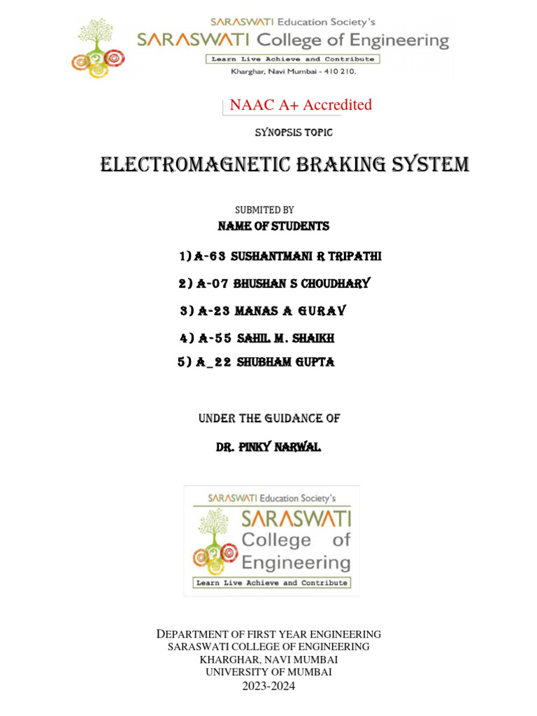 Physics Project Urgent Cover PaGE | PDF | Brake | Vehicles