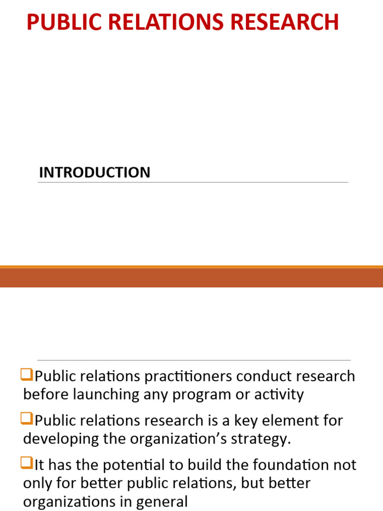 Topic 3 -Pr Research | Download Free PDF | Public Relations | Information