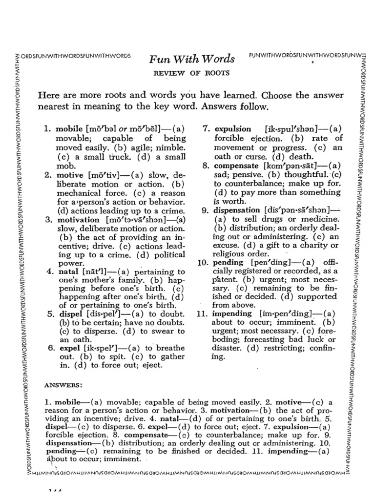 Quickie English Fun Quiz 1 | PDF