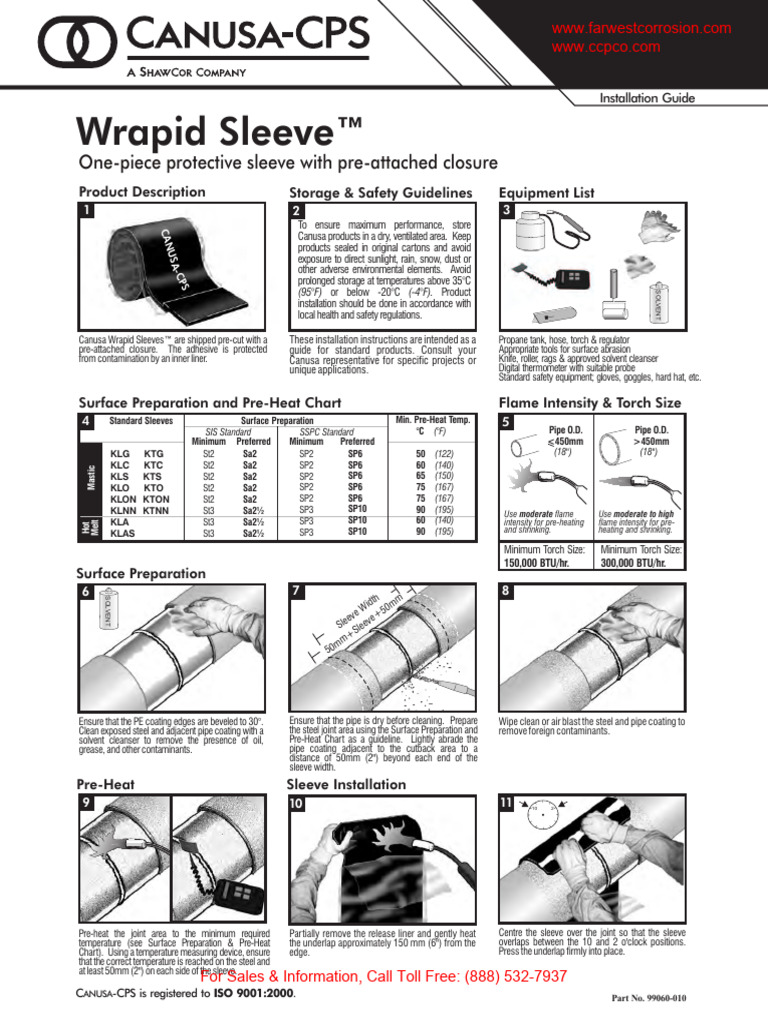 Canusa-Wrapid-Sleeve-Installation-Guide | Download Free PDF | Materials ...