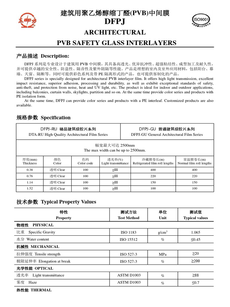 PVB Architectural | PDF | Building Materials | Materials
