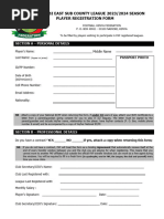Cricket Player Registration Form | PDF | Government