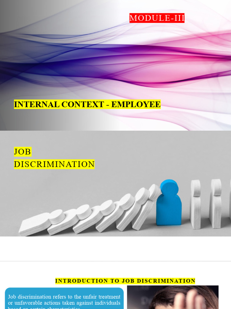 BECG-PPT-Module-III | PDF | Discrimination | Affirmative Action