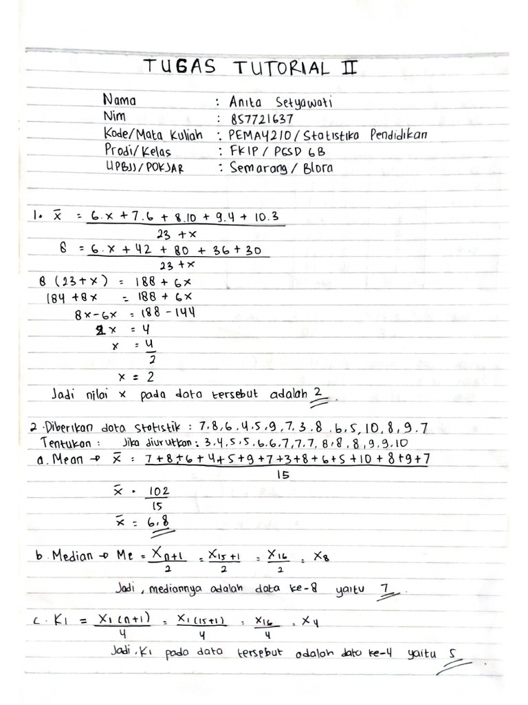 TT2 Statistikapendidikan Anitasetyawati | PDF
