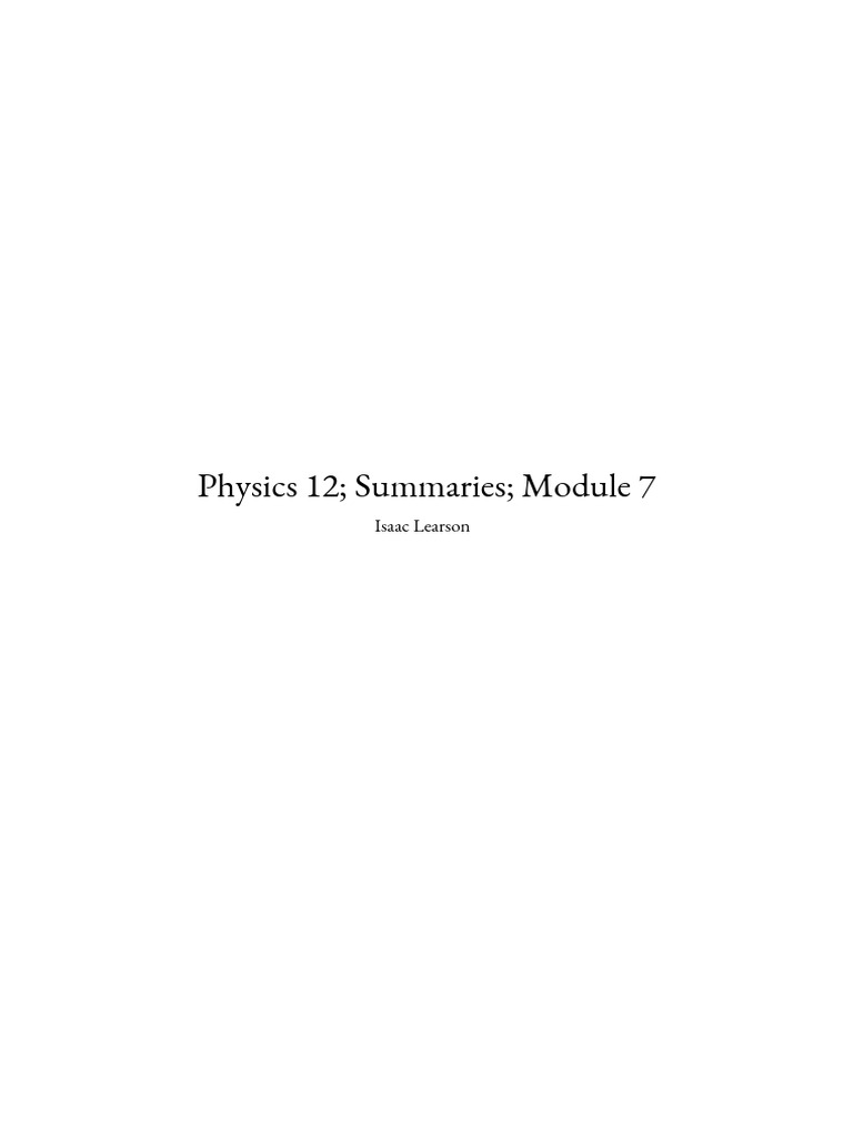HSC Physics Module 7 | PDF | Spectroscopy | Emission Spectrum