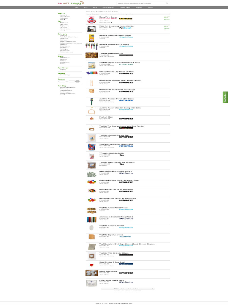 Shop Bird Products Online in New Zealand | PDF | Birds | Zoology