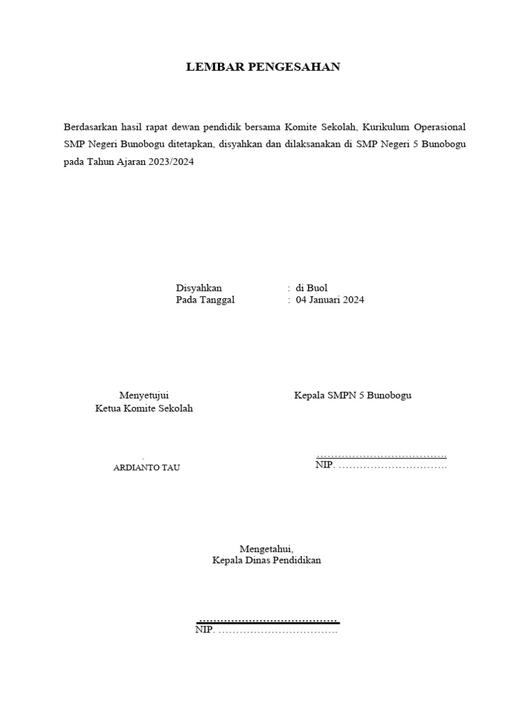 Contoh KSP SMP - 1 | PDF