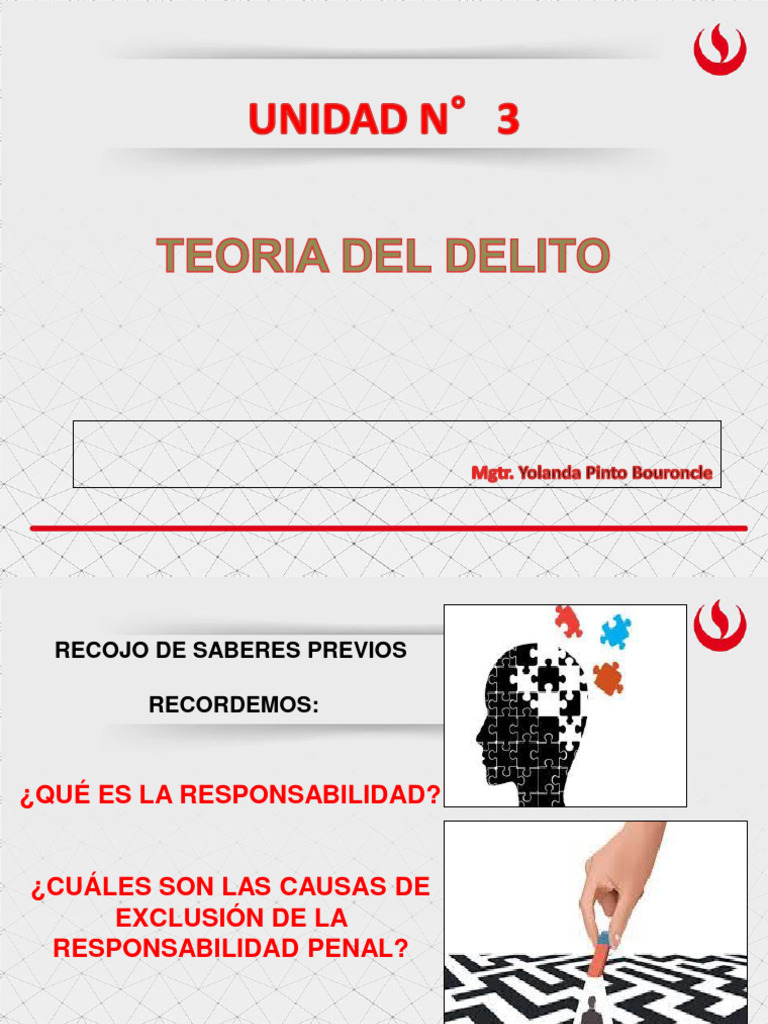 U3-SEMANA 10 LEY PENAL Y TEORIA DEL DELITO | Descargar gratis PDF | Derecho penal | Intención ...