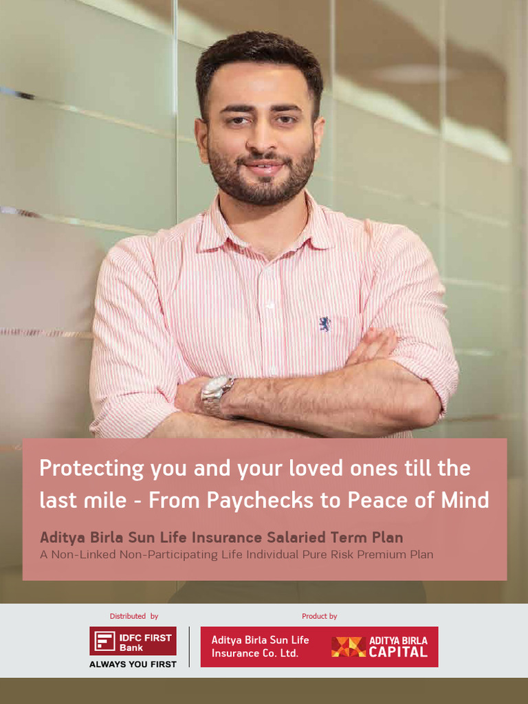 IDFC ABSLI Salaried Term Plan V01 Brochure | PDF | Insurance | Present ...