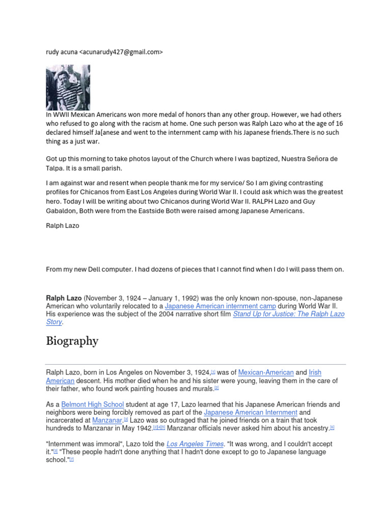 Chicano Heroes of WWII: Lazo & Gabaldon | PDF | Military