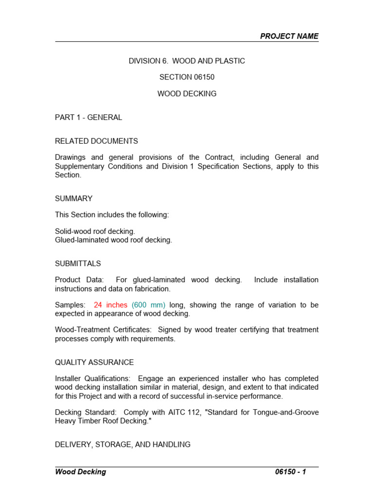 06150-Wood Decking | PDF | Lumber | Wood