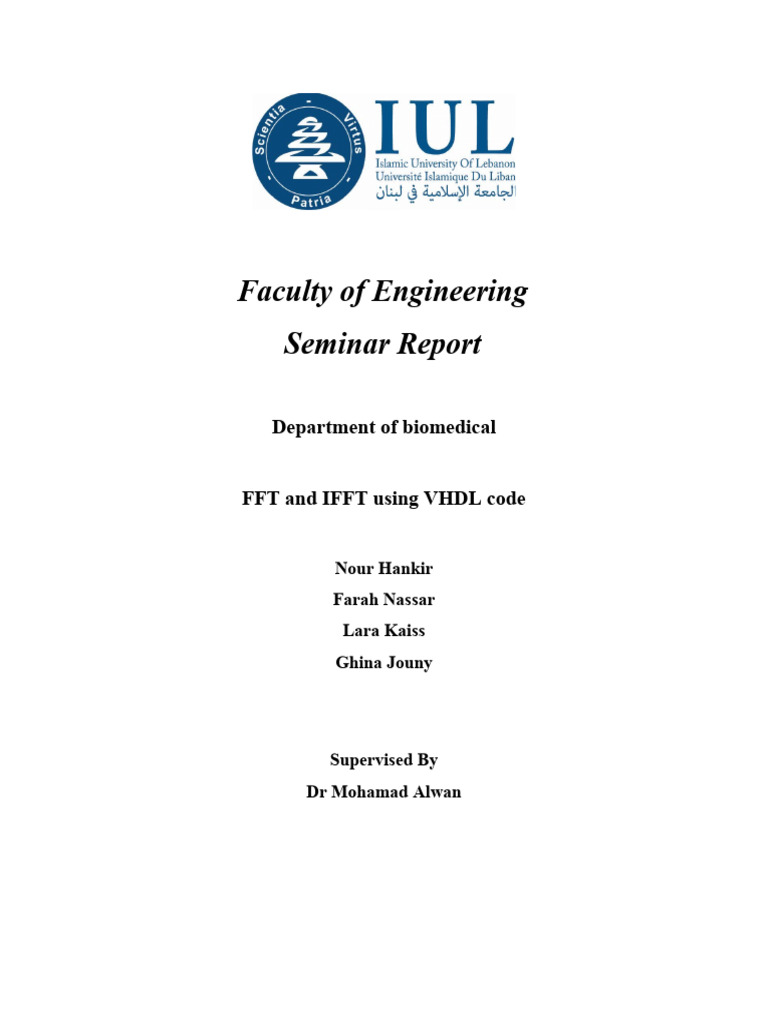 FFT and Ifftv Seminar Project | PDF | Fast Fourier Transform | Applied ...